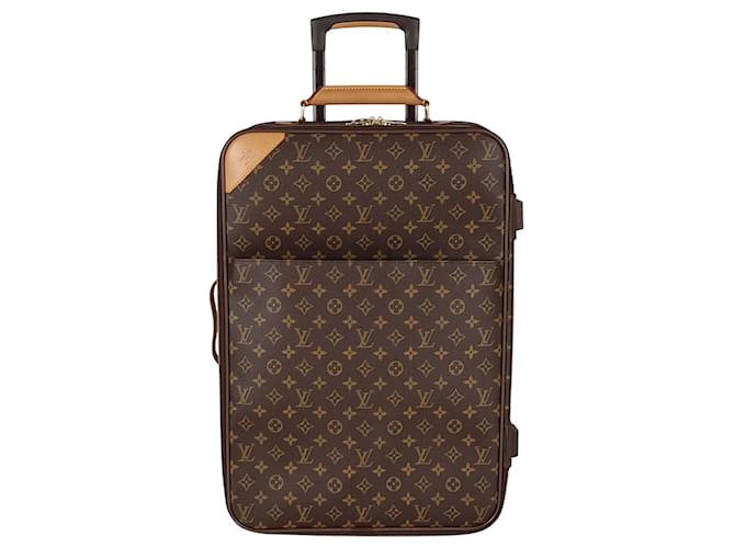 Pegase Valise Trolley Louis Vuitton Pégase 55 monogramme Toile Marron ...