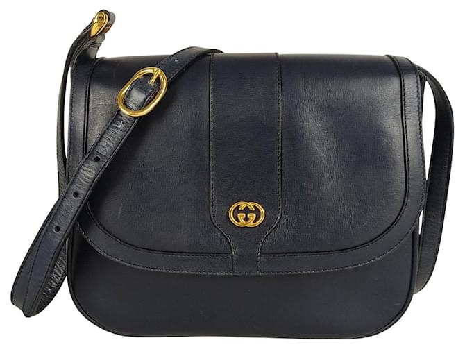 Gucci shoulder bag model Camera 70s in blue leather ref.864418 - Joli ...