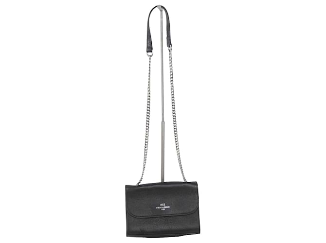Shoulder strap Inès de la Fressange Black Leather ref.865562 - Joli Closet