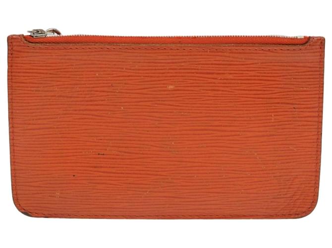 Louis Vuitton Neverfull pouch Orange Leather ref.868404 - Joli Closet