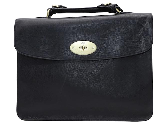 Mulberry Document wallet Black Leather ref.870568 - Joli Closet