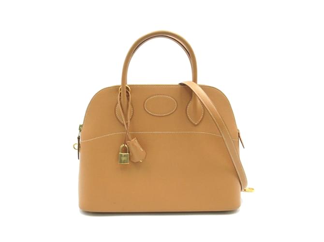Hermès Courchevel Bolide 31 Beige Leather Pony-style calfskin ref ...
