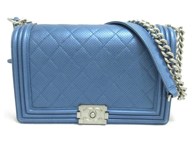 Chanel Boy Blue Leather ref.874794 - Joli Closet
