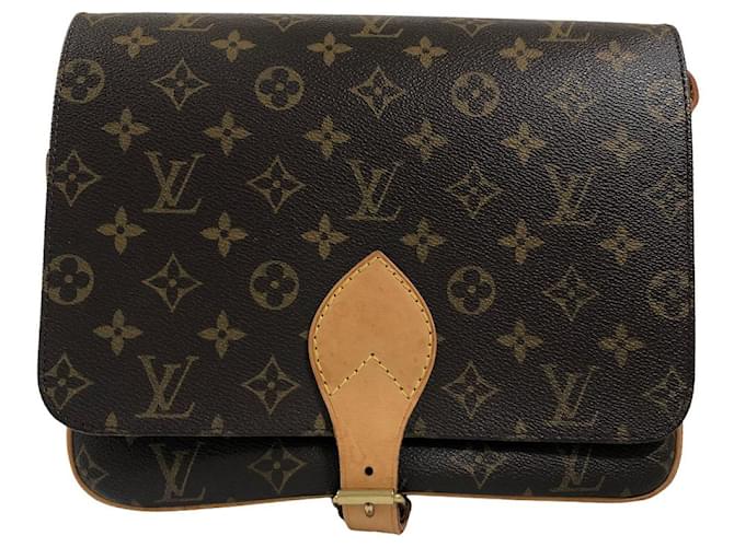 Louis Vuitton Cartouchière 26 Brown Cloth ref.874838 - Joli Closet