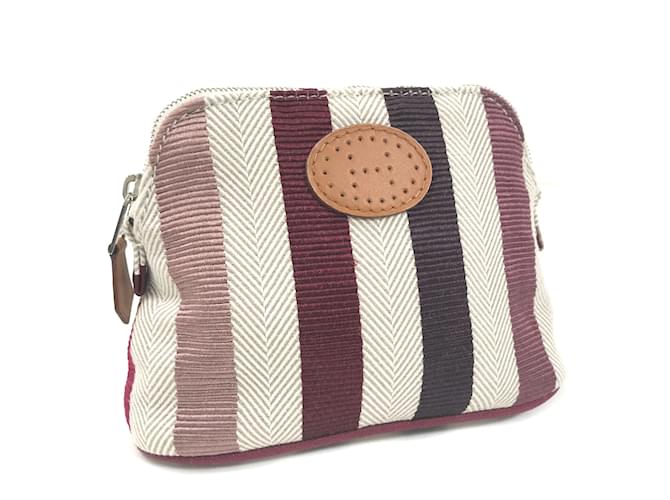 Hermès Hermes Stripes Bolide Pouch Canvas Clutch Bag in Very Good ...