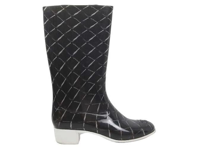 Bottes Chanel 39 Plastique Noir ref.882710 - Joli Closet