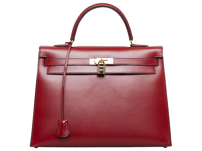 Hermès Hermes Red Box Kelly 35 Leather Pony-style calfskin ref.888249 ...