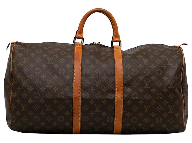 Louis Vuitton Brown Monogram Keepall 60 Cloth ref.893432 - Joli Closet
