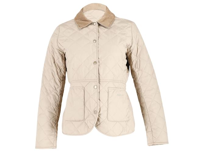 Barbour Deveron Quilted Jacket in Beige Polyester ref.898561 - Joli Closet