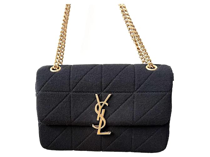 Yves Saint Laurent YSL Jamie medium bag Black Cloth ref.901497 - Joli ...