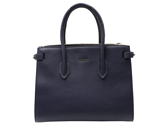 Furla Navy Alba Handbag Blue Navy blue Leather ref.904196 - Joli Closet