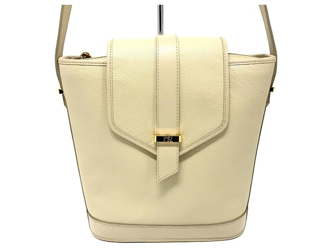 SAINT LAURENT White Leather ref.908346 - Joli Closet