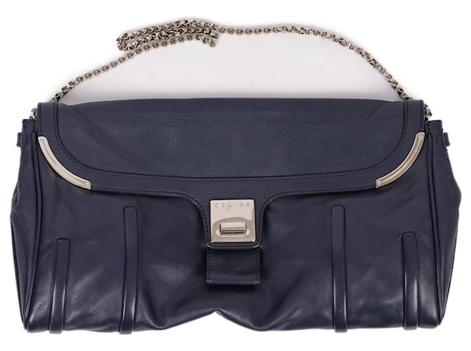 Céline CELINE Handbags Leather Navy blue ref.909090 - Joli Closet