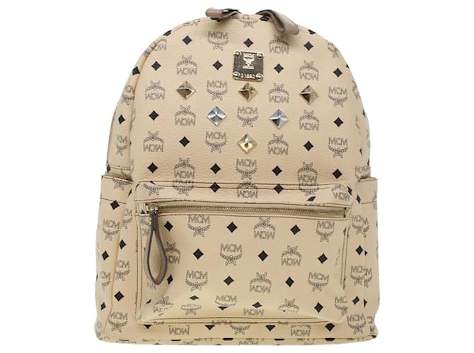 MCM Visetos Cream Leather ref.913862 - Joli Closet