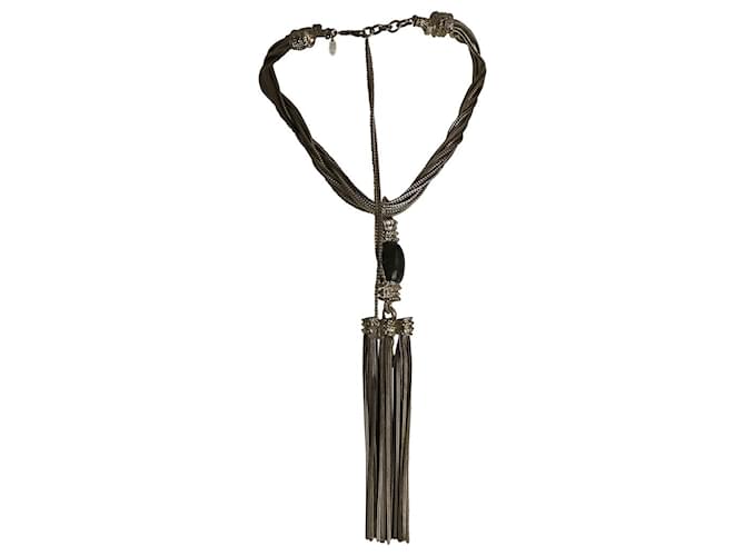 Collier Chanel CC Rope Chain Pompon en Métal Doré ref.917615 - Joli Closet