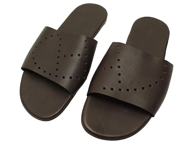 Hermès CHAUSSURES HERMES LOGO H PERFORE 42 SANDALES MULES PERFORATED ...