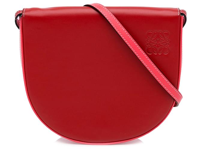 Loewe Red Heel Saddle Leather Pony-style calfskin ref.927230 - Joli Closet