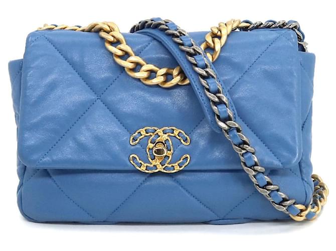 Chanel Chanel 19 Blue Leather ref.928868 - Joli Closet