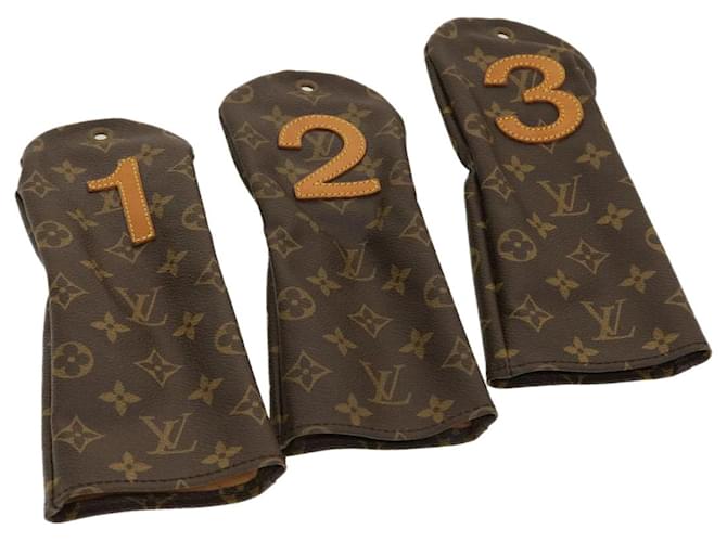 LOUIS VUITTON Golf Club Headcovers Pouch No.1,2,3 M58241/M58242/M58243 ...