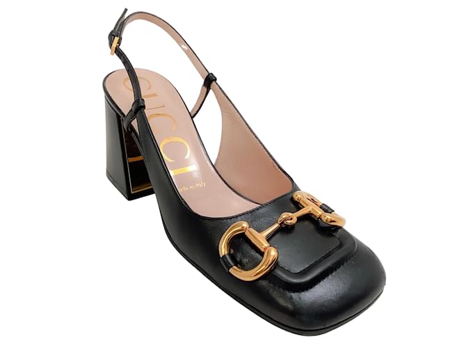 Escarpins Mark Jane en cuir noir avec mors de cheval Gucci ref.939670 ...