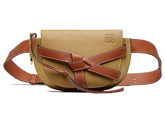 Loewe Brown Gate Belt Bag Leather Pony-style calfskin ref.945487 - Joli ...
