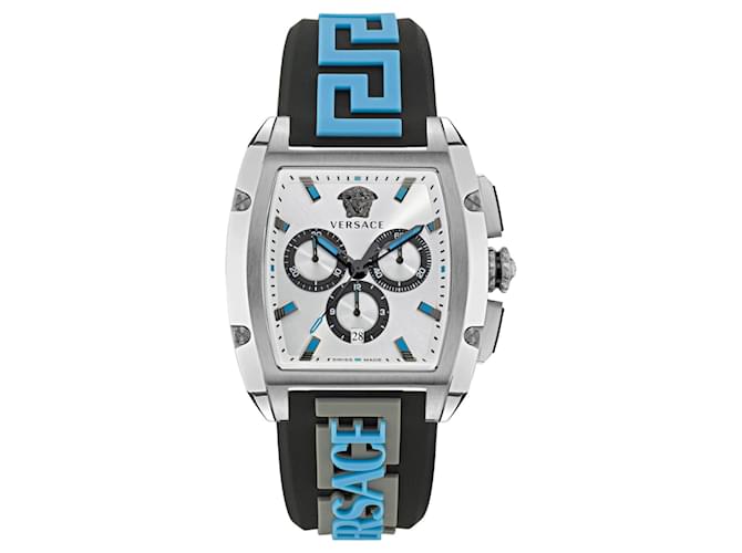 Versace Dominus Chronograph Watch Silvery Metallic ref.946636 - Joli Closet