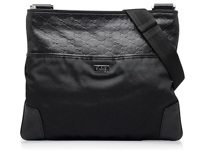 Gucci Black Guccissima Crossbody Bag Leather Pony-style calfskin ref ...