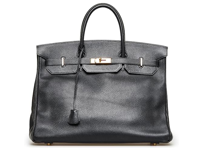 Hermès Hermes Black Ardennes Birkin 40 Leather Pony-style calfskin ref ...