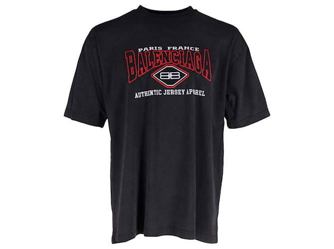 Balenciaga Sport Logo Graphic T-Shirt in Black Cotton ref.951932 - Joli ...