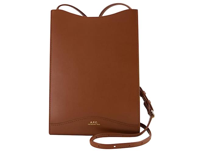Apc Jamie Large Crossbody - A.P.C. - Leather - Hazelnut Brown Pony ...