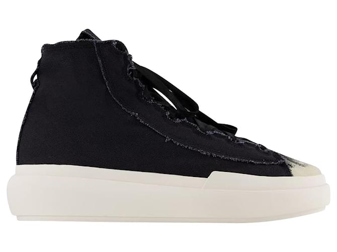 Y3 Nizza High Sneakers - Y-3 - Leather - Black/white ref.955935 - Joli ...