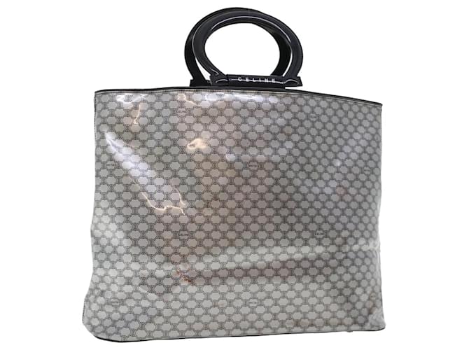 Céline CELINE Macadam Toile Sac à Main Émail Argent Authentique 43874 ...