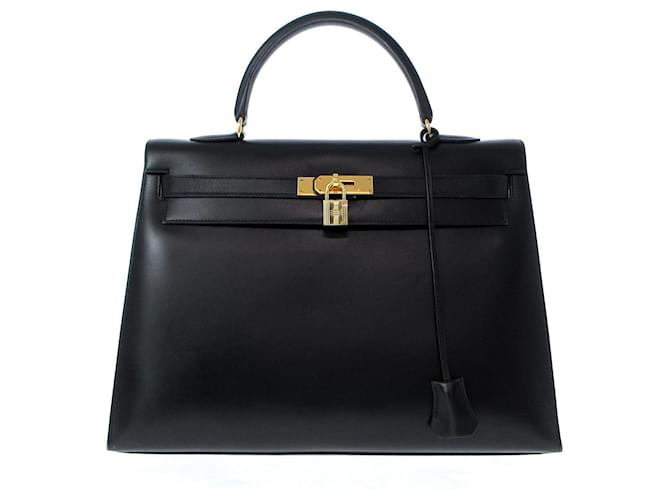Hermès hermes kelly 35 Black Leather ref.964276 - Joli Closet