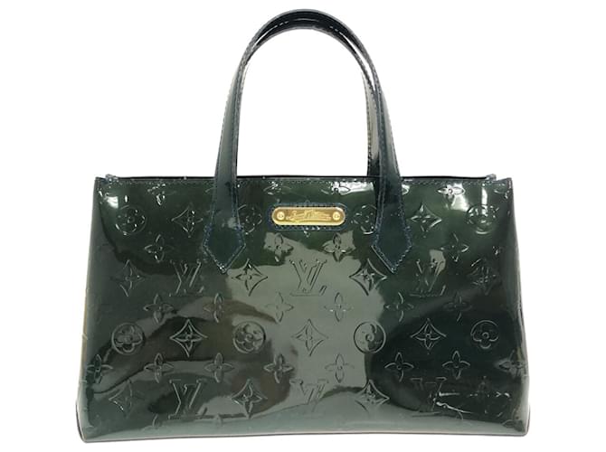 Louis Vuitton Green Monogram Vernis Wilshire PM Dark green Leather ...