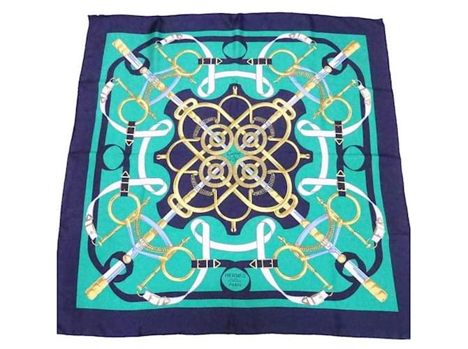 HERMÈS CARRÉ 90 Soie Vert ref.970773 - Joli Closet