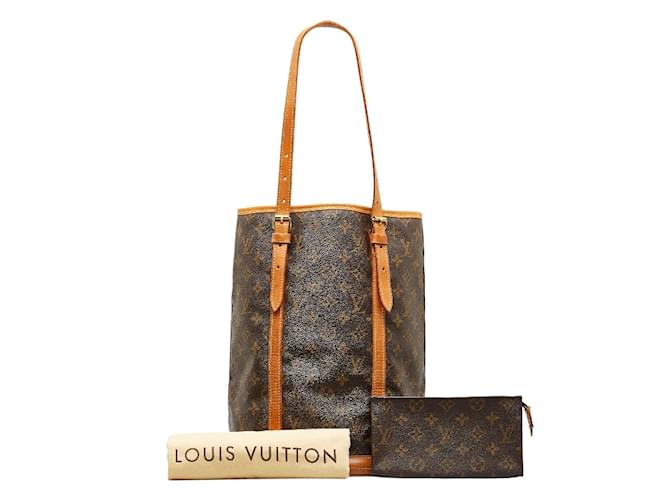 Louis Vuitton Monogram Bucket GM M42236 Brown Cloth ref.1001202 - Joli ...