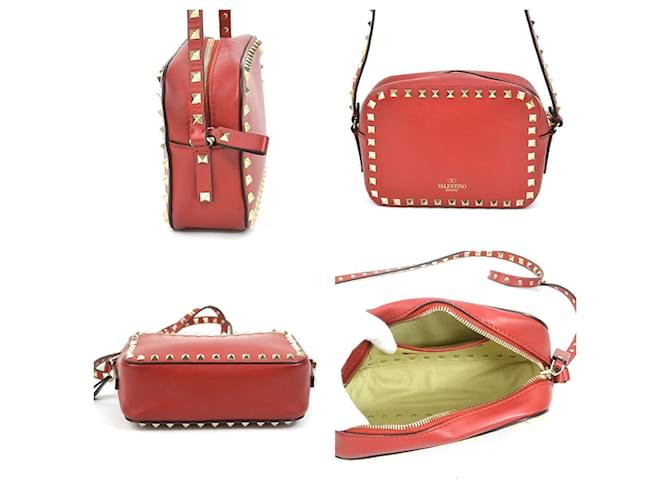 Valentino Garavani Rockstud Cuir Rouge ref.1001489 - Joli Closet
