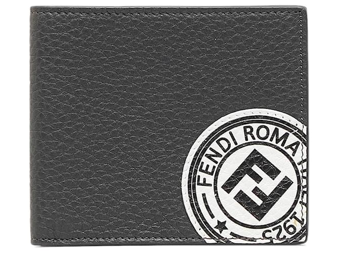 Fendi Black FF Stamp Continental Wallet Leather Pony-style calfskin ref ...