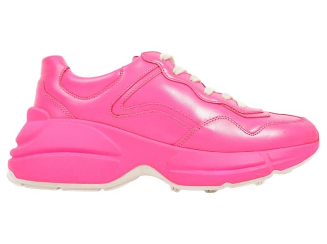 Gucci Womens Rhyton EU 36 / UK 3 Pink Leather ref.1005880 - Joli Closet