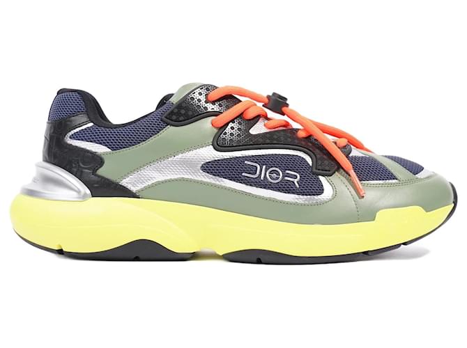 Christian Dior Homme B24 blue / Kaki / Jaune UE 44 / UK 10 Cuir Bleu ...