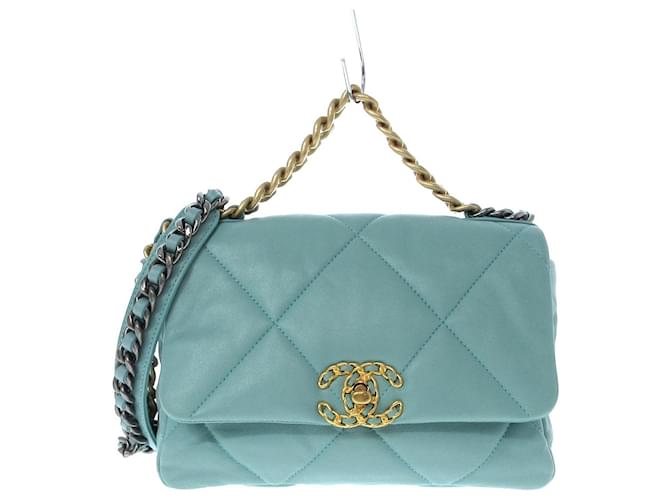 Chanel Chanel 19 Cuir Bleu ref.972311 - Joli Closet