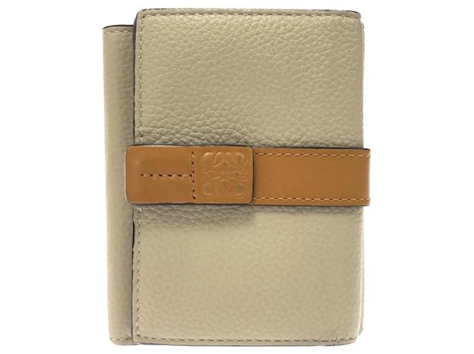 Loewe Trifold Wallet Beige Leather ref.974308 - Joli Closet