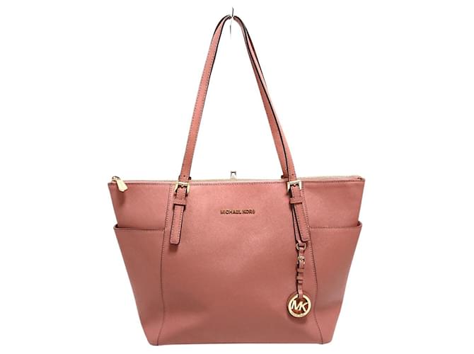 Michael Kors Jet Set Pink Leather ref.977121 - Joli Closet