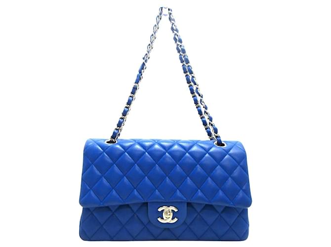 Chanel flap bag Blue Leather ref.979797 - Joli Closet