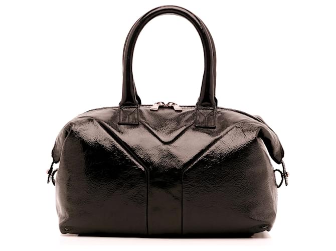 Yves Saint Laurent YSL Brown Easy Y Patent Leather Tote Dark brown ref ...