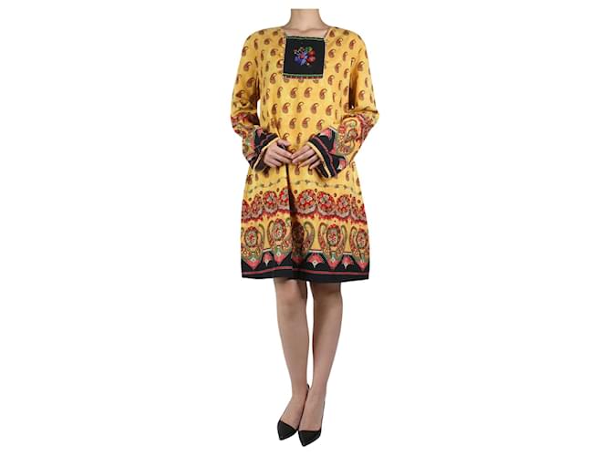 Gucci Yellow paisley print tunic - size IT 46 Cotton ref.986144 - Joli ...