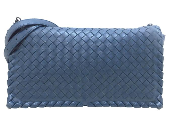 Bottega Veneta Intrecciato Blue Leather ref.991968 - Joli Closet