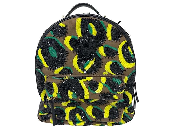 Versace Backpacks Multiple colors Leather Cloth ref.992220 - Joli Closet