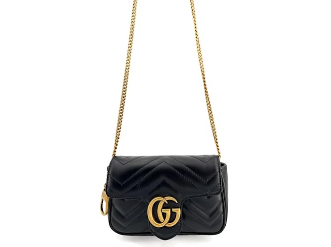 Gucci GG Marmont Nano Matelassé Leather Black Bag ref.1010364 - Joli Closet