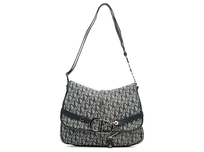 Dior Gray Oblique Crossbody Bag Grey Cloth Cloth ref.1010431 - Joli Closet